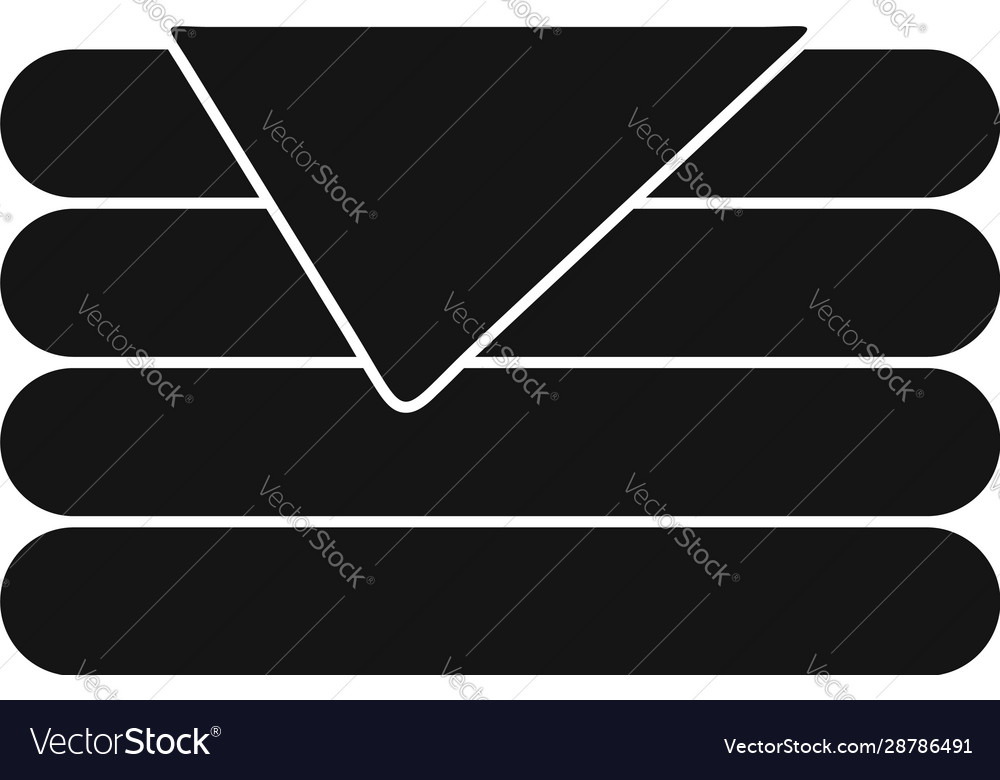 Stack blanket icon simple style Royalty Free Vector Image