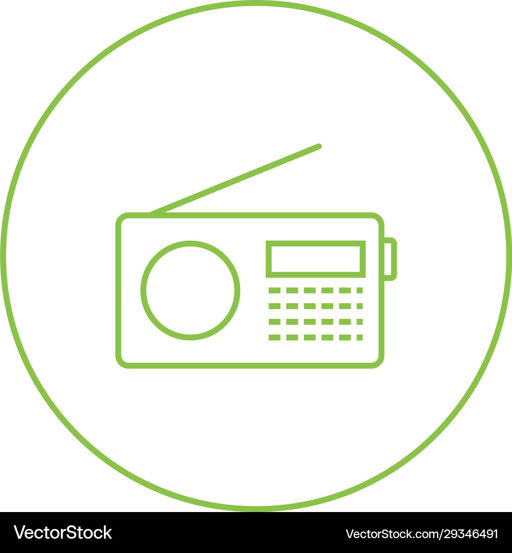 Unique radio set line icon Royalty Free Vector Image