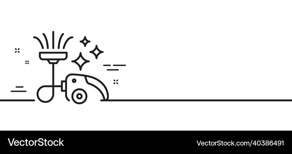 Vacuum cleaner line icon cleaning service Vector Image