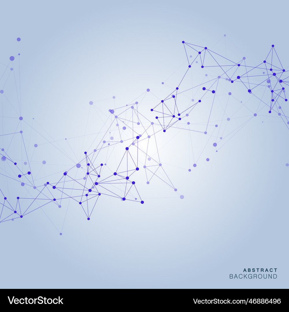 Abstract connecting dots and lines futuristic Vector Image