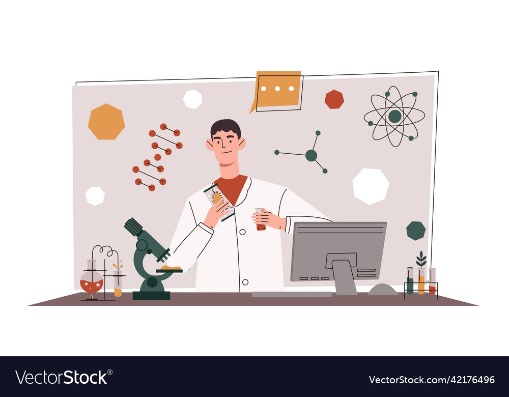 Biomedical engineering concept Royalty Free Vector Image