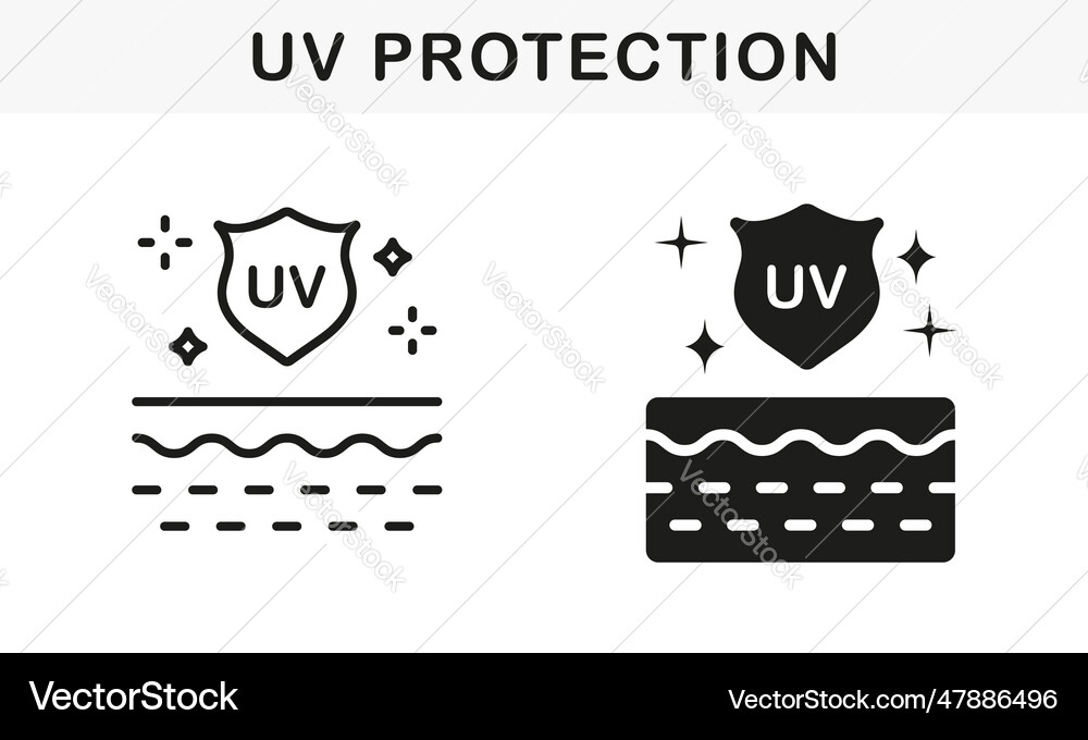 Block solar light and ultraviolet radiation symbol