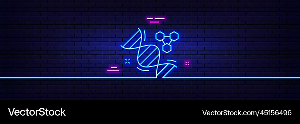 Chemistry dna line icon laboratory analysis sign Vector Image