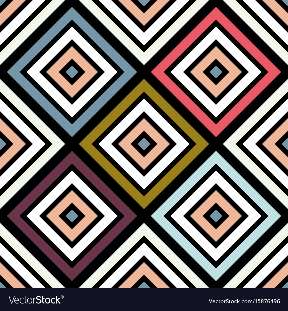 Colorful abstract seamless pattern geometric Vector Image