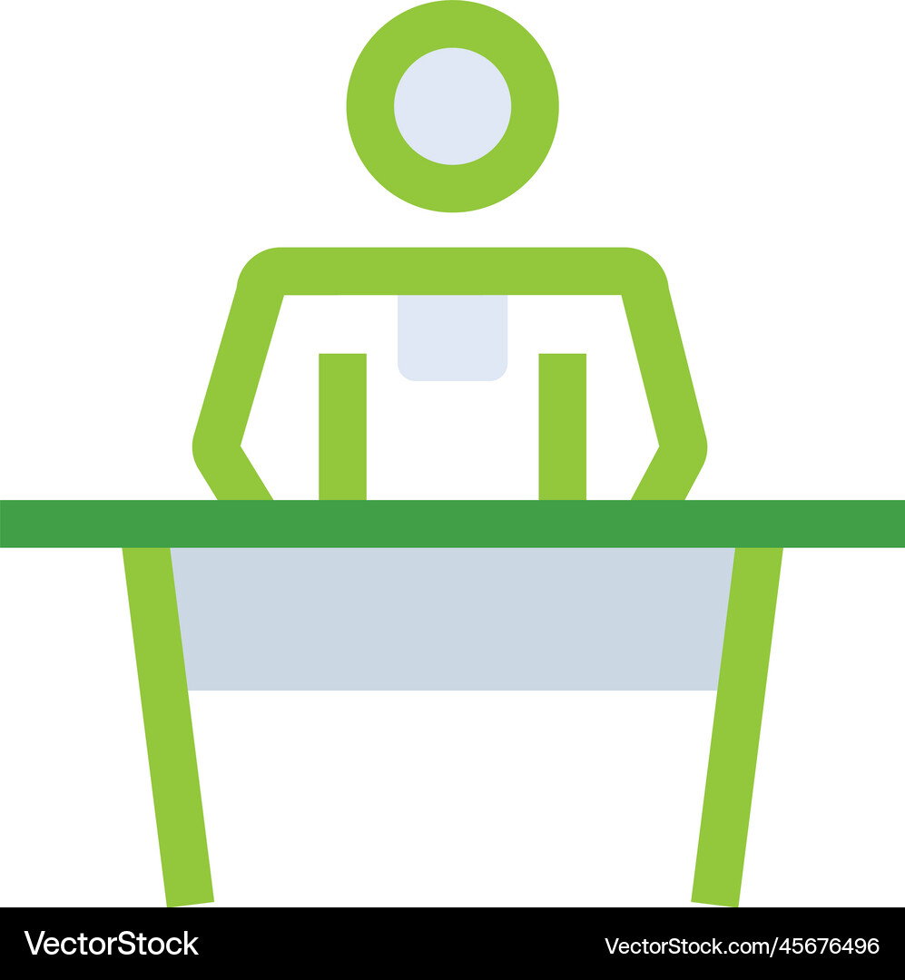 Conference business management icon with green Vector Image