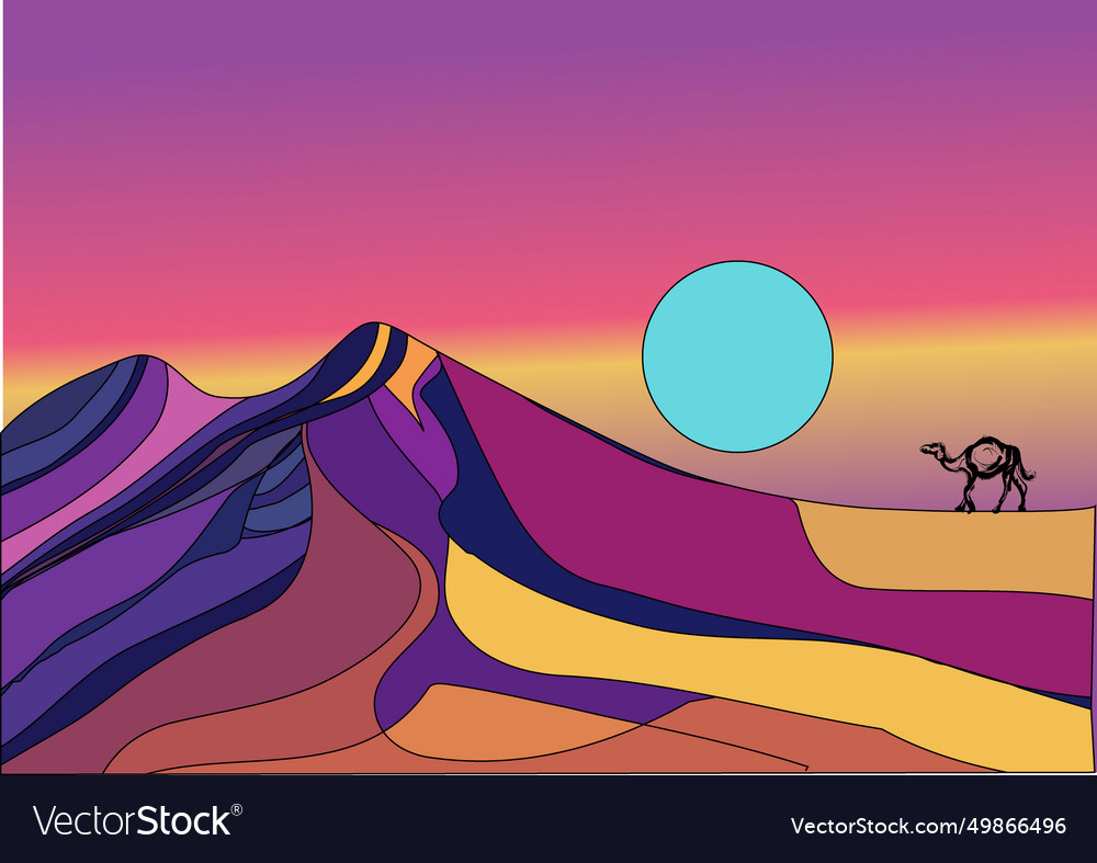 Desert Royalty Free Vector Image - VectorStock