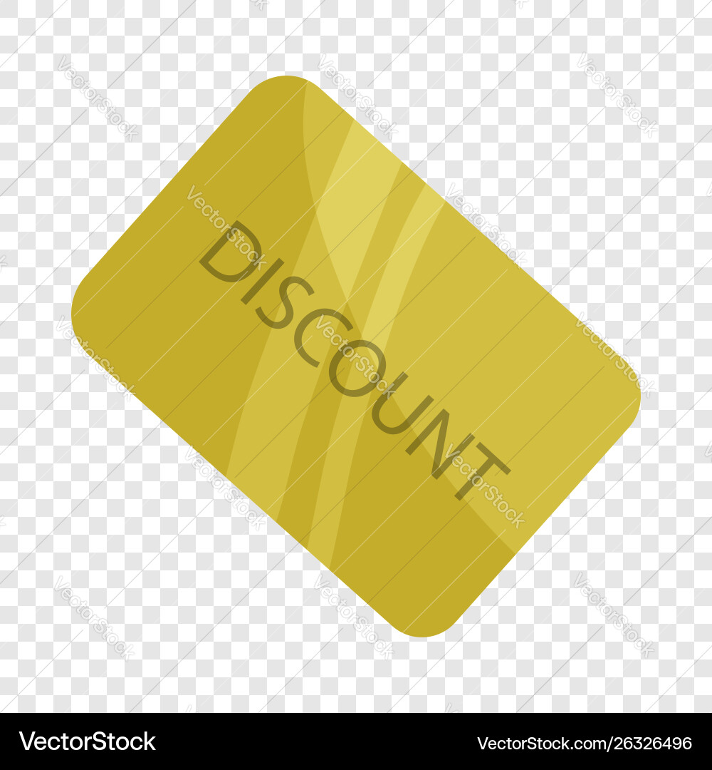 Discount card icon cartoon style Royalty Free Vector Image