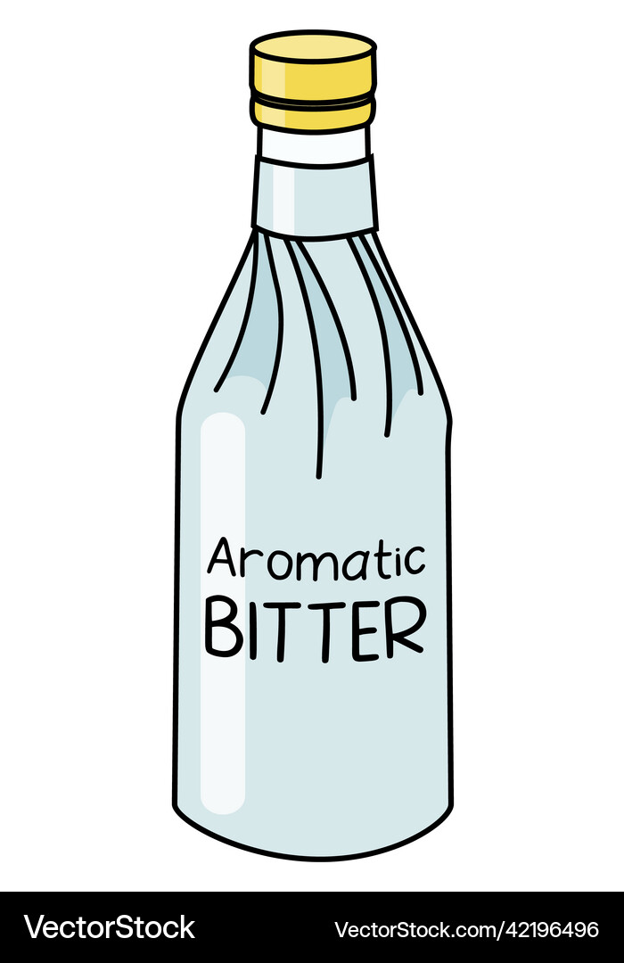 Doodle cartoon classic aromatic bitter cocktail Vector Image
