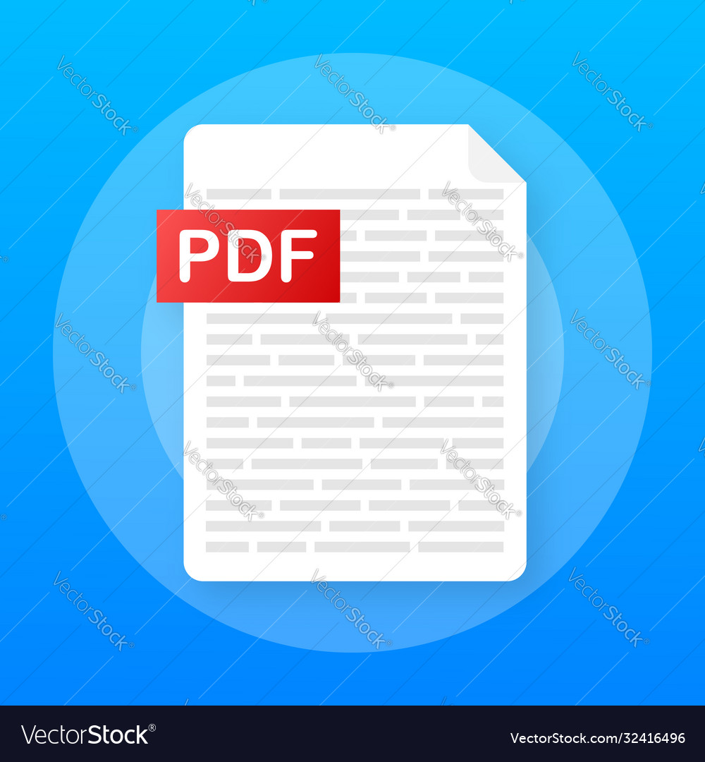 Download pdf button on laptop screen downloading Vector Image