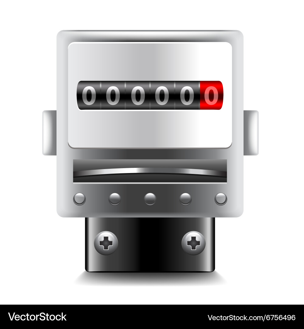 Electric meters isolated on white Royalty Free Vector Image