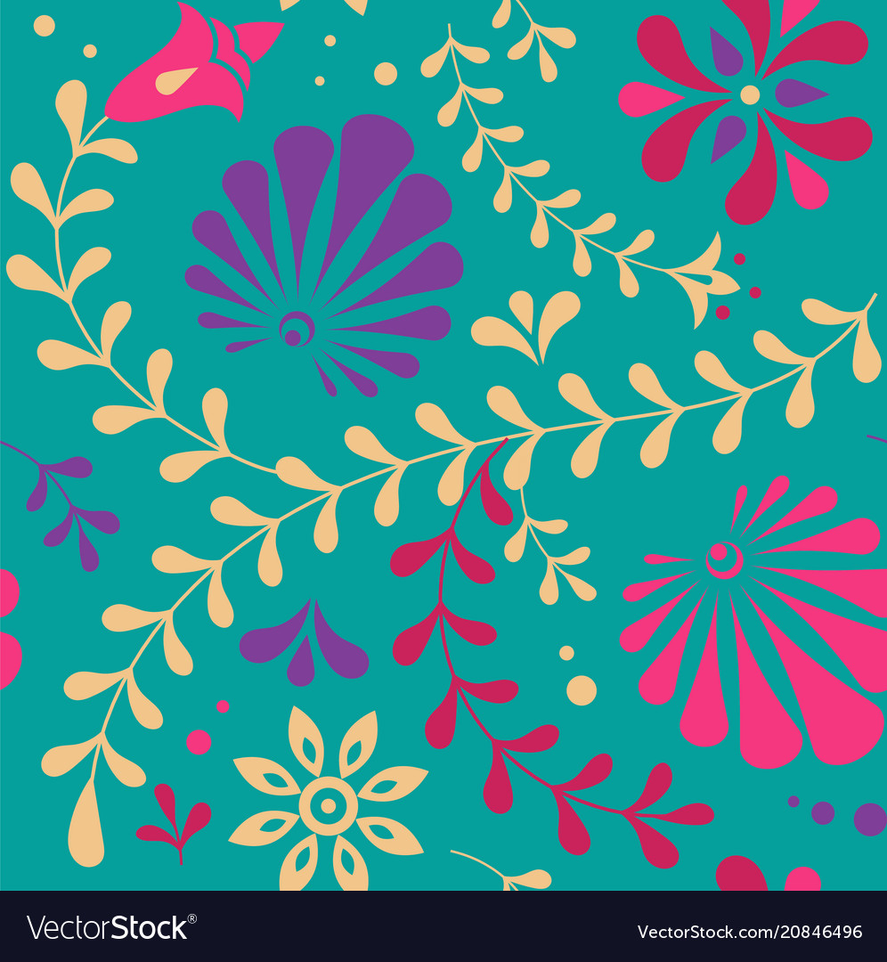 Indian seamless pattern background Royalty Free Vector Image