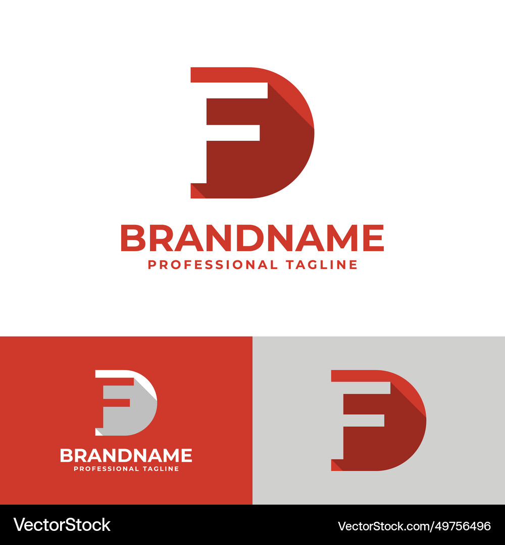 Letter df letter logo suitable for business df Vector Image