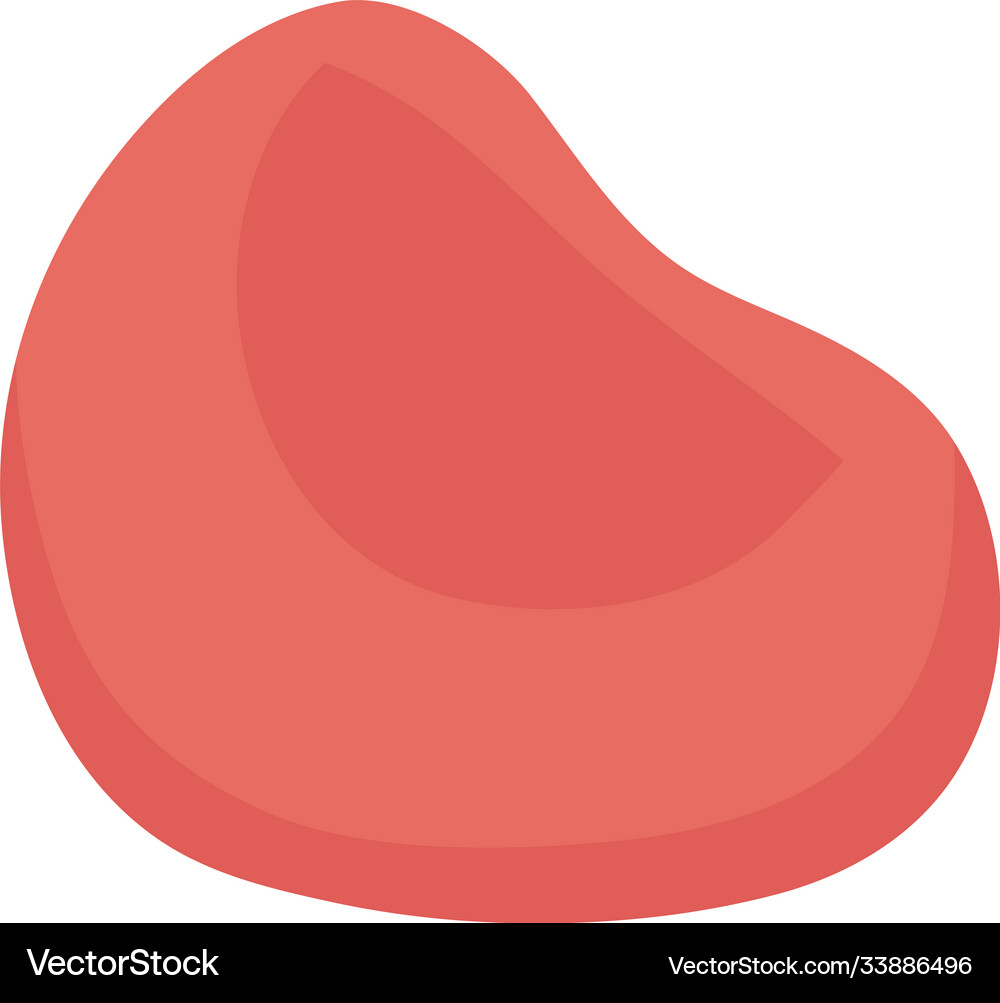 Red bean chair comfort isolated design white Vector Image