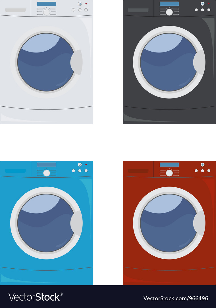 Washing machine set Royalty Free Vector Image - VectorStock