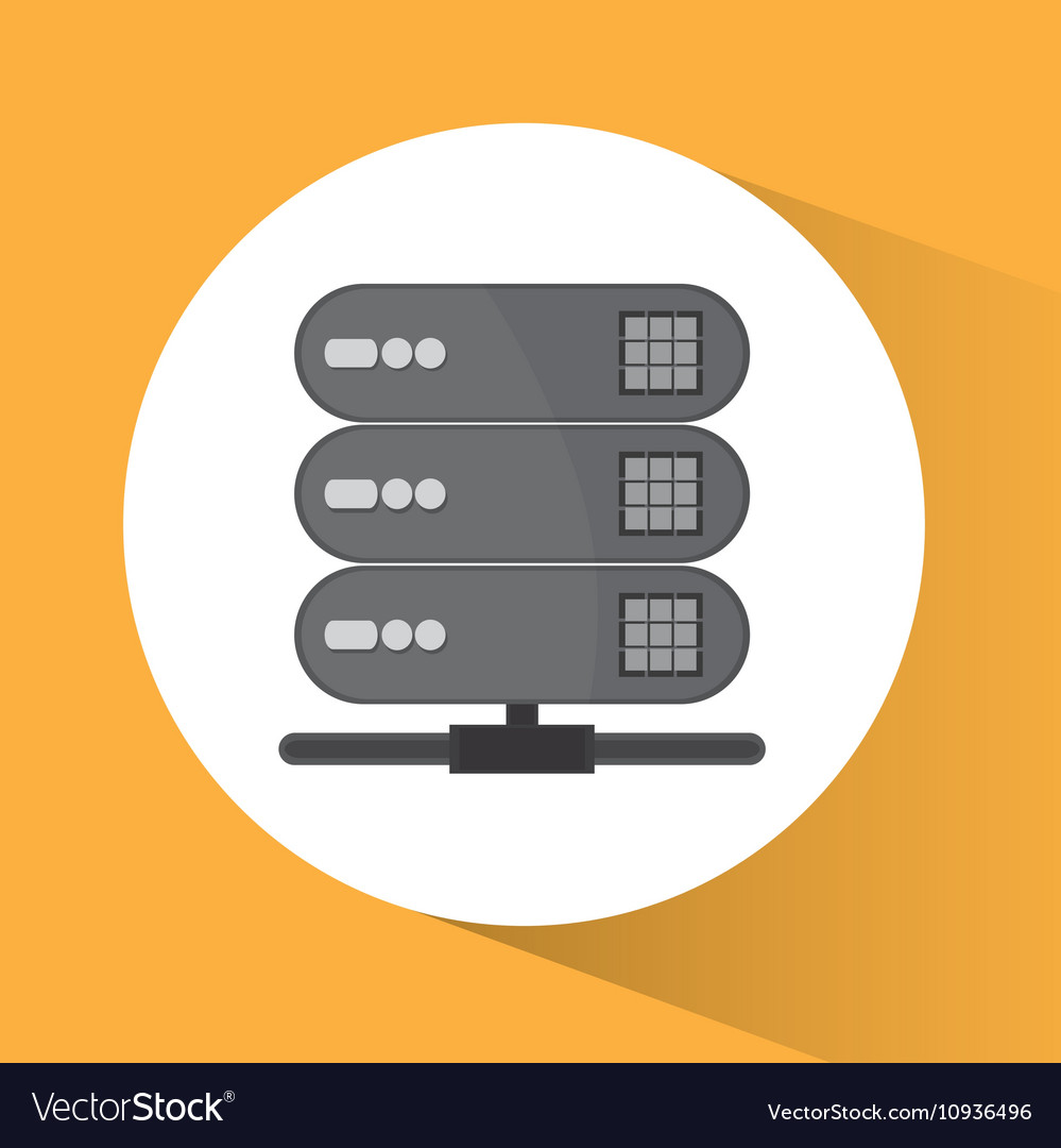 Web hosting and data base design Royalty Free Vector Image