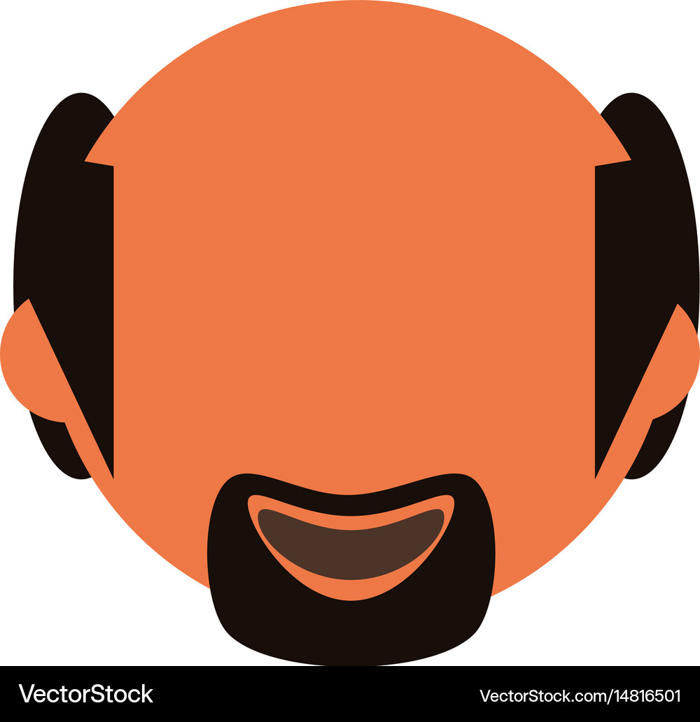 Adult male bald head Royalty Free Vector Image