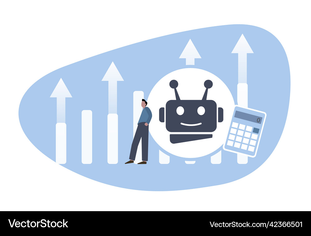 Ai in finance industry concept assessing machine Vector Image