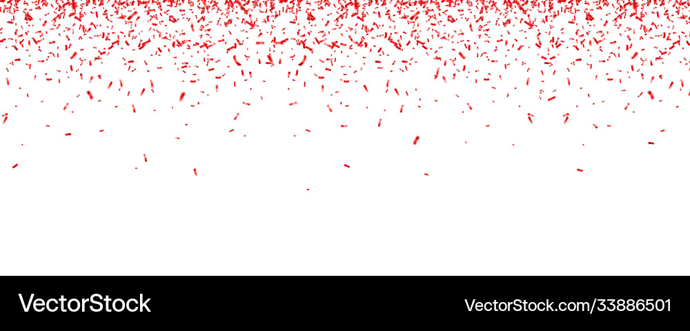 Christmas valentines day red confetti on white Vector Image