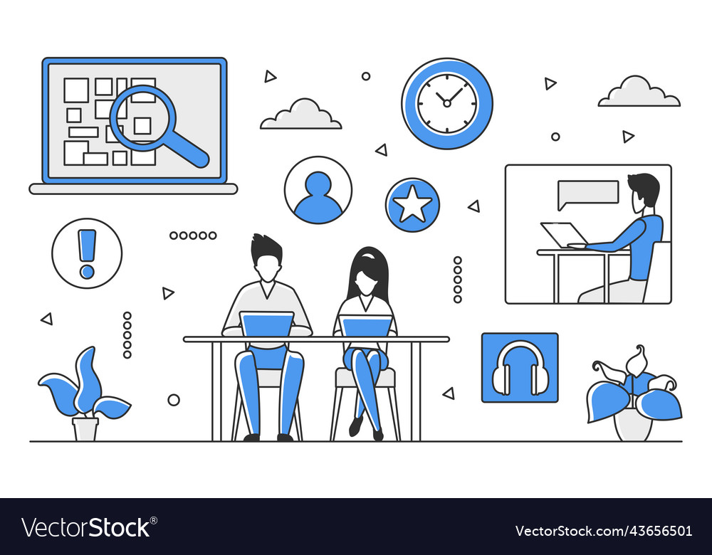 Development software team Royalty Free Vector Image