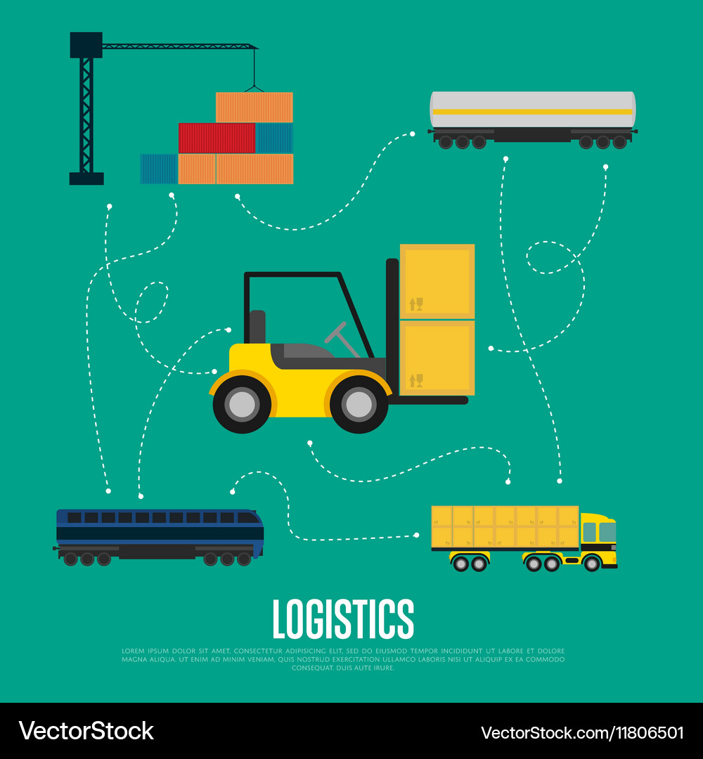 Global logistics and transportation banner Vector Image
