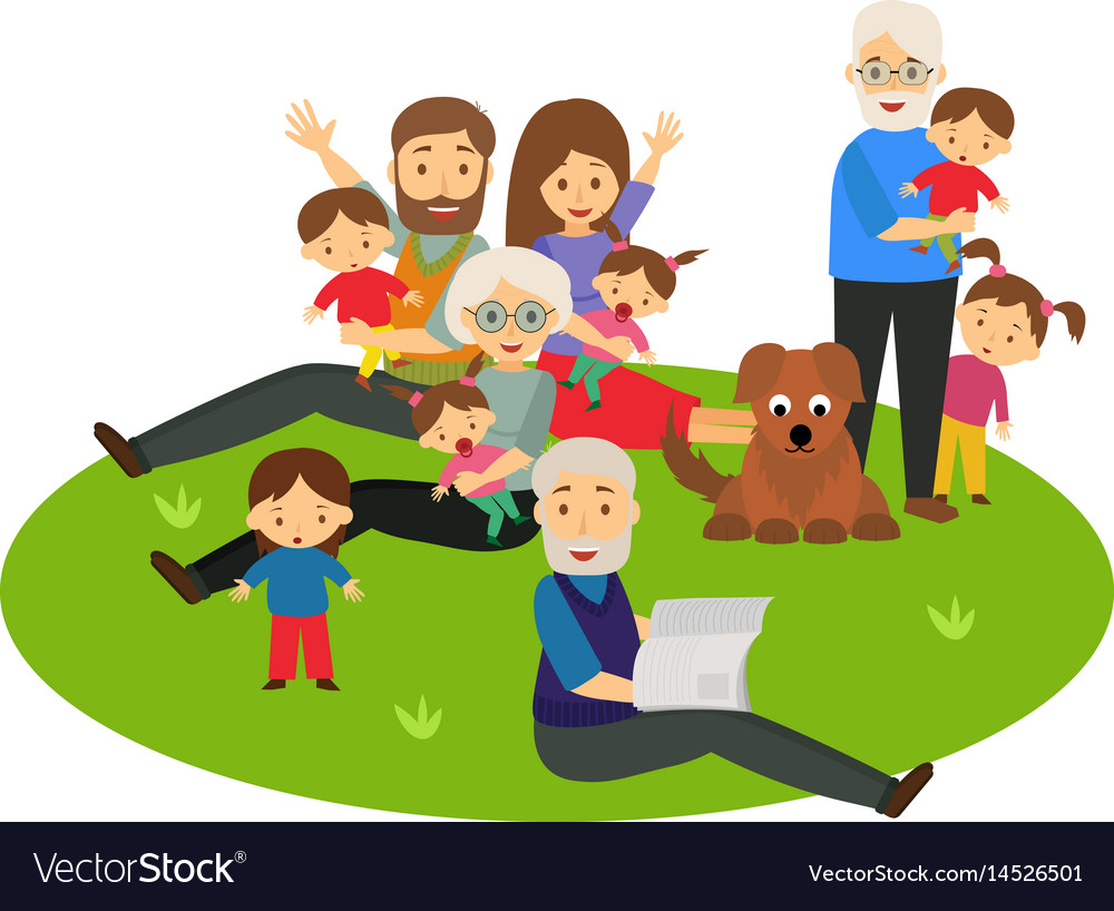 Happy family Royalty Free Vector Image - VectorStock