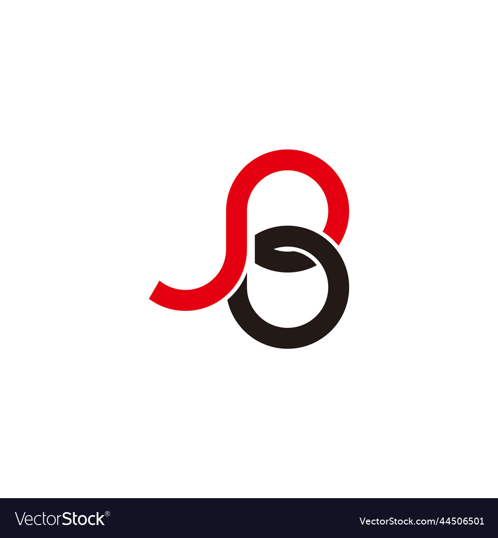 Letter jb simple loop colorful logo Royalty Free Vector Letter jb simple loop colorful logo Royalty Free Vector