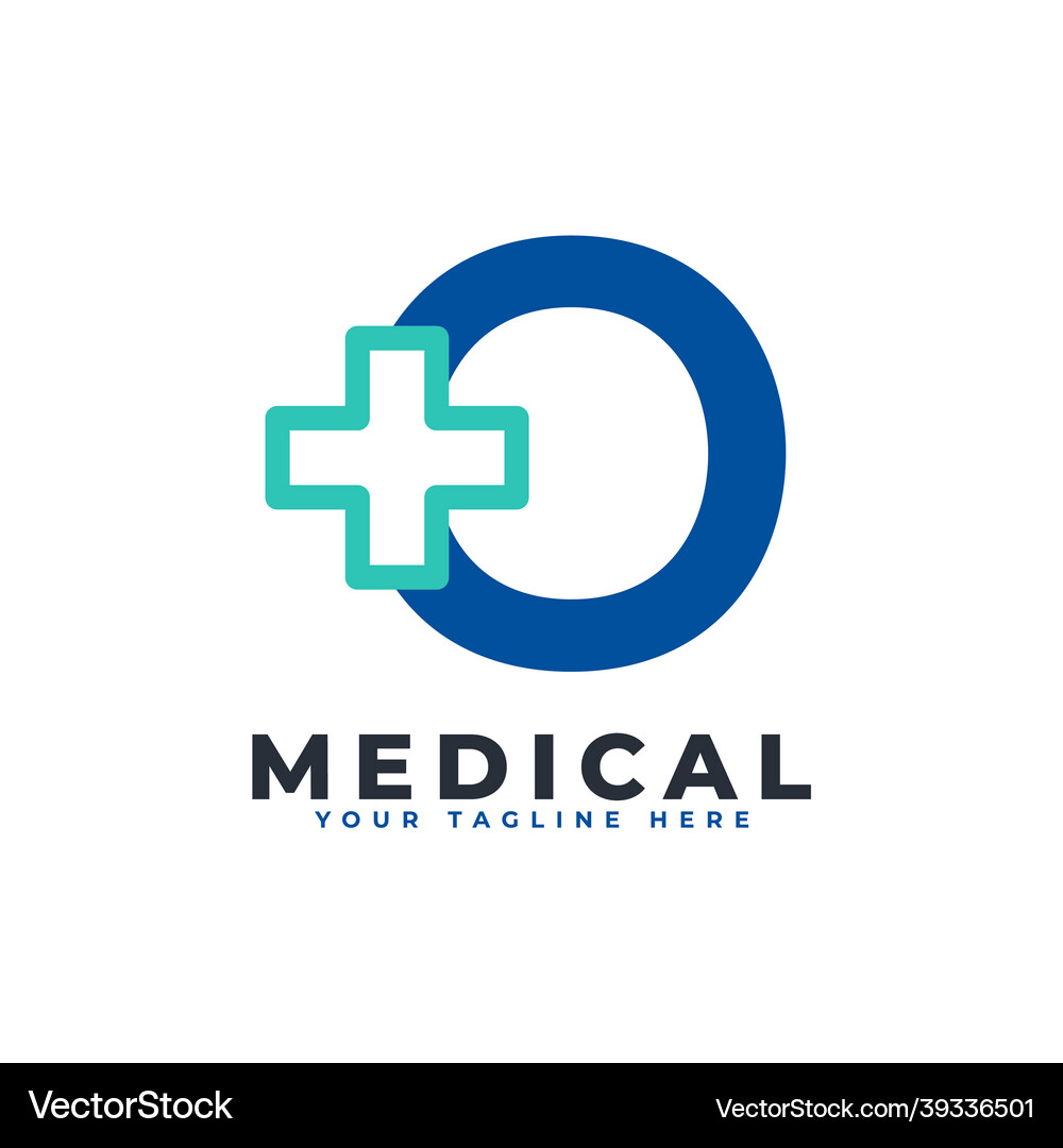 Letter o cross plus logo usable for business Vector Image