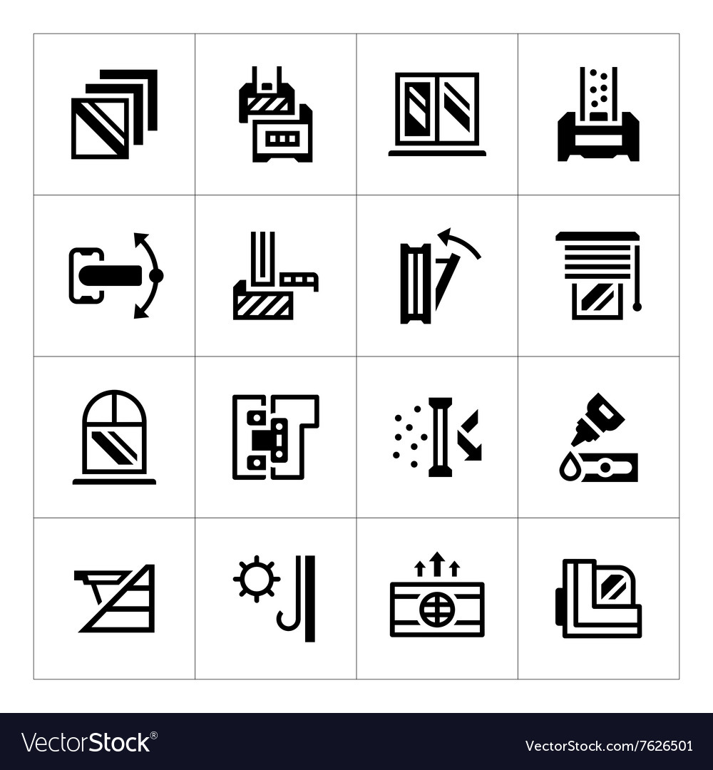 Set icons of modern window Royalty Free Vector Image