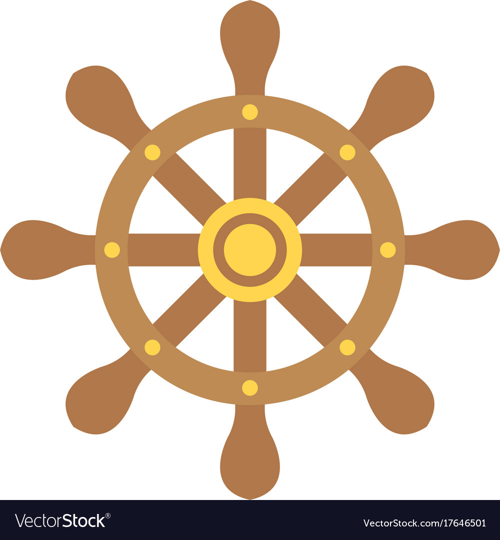 Ship helm Royalty Free Vector Image - VectorStock