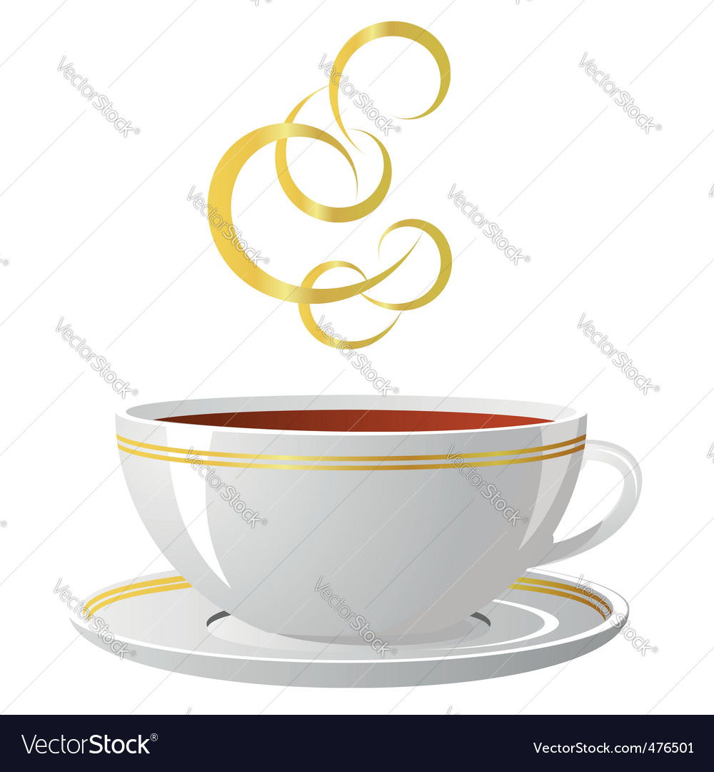 Tea cup Royalty Free Vector Image - VectorStock