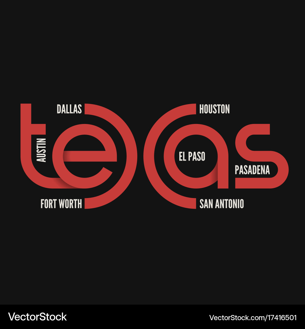 Texas state t-shirt and apparel design Royalty Free Vector
