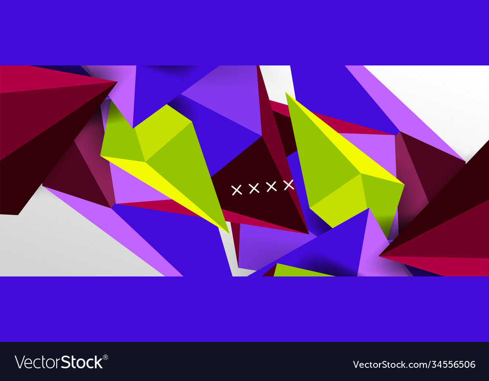 3d low poly abstract shape background Royalty Free Vector