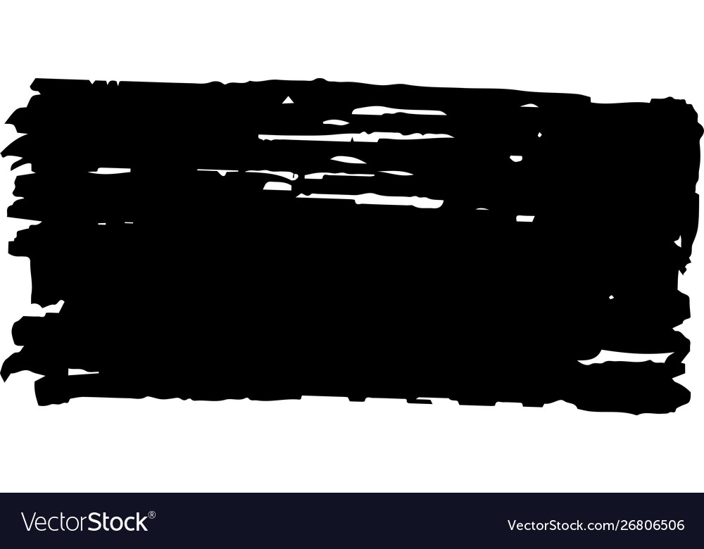 A short black thick brushstroke Royalty Free Vector Image