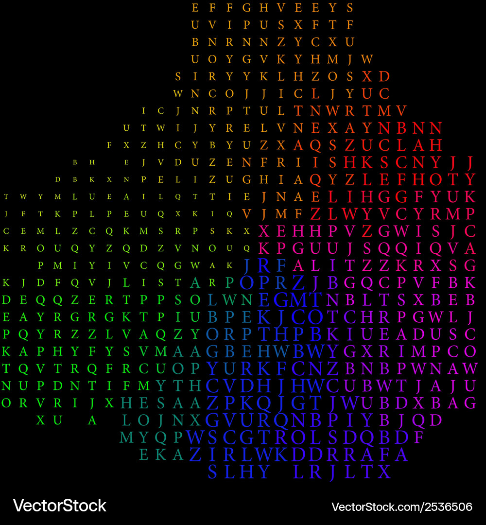 Abstract colorful of alphabet - background Vector Image