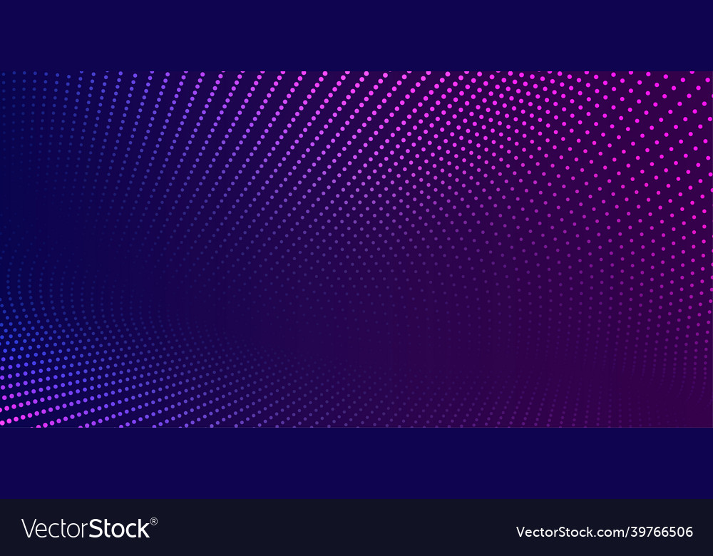 Background with color abstract wave dots Vector Image