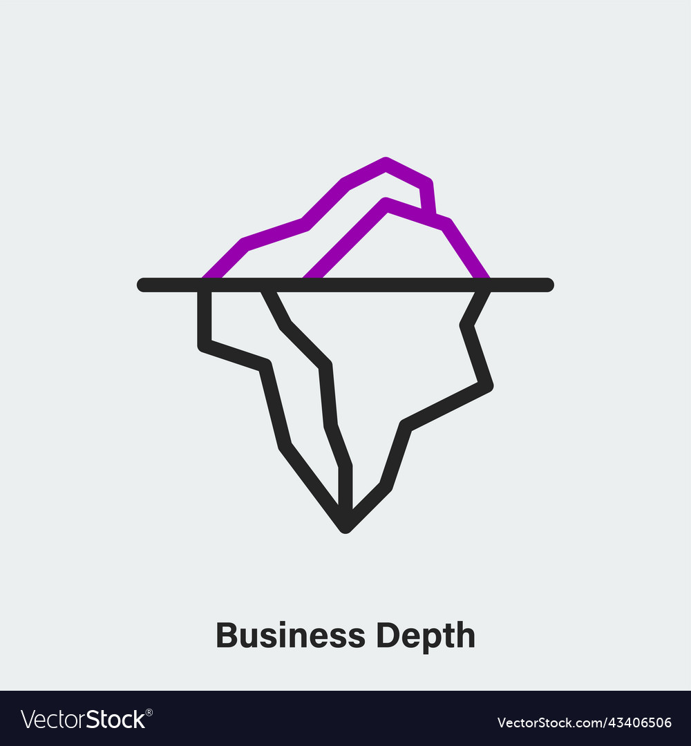 Business depth linear icon on light grey Vector Image