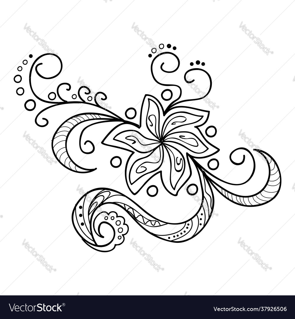 Entangle flowers Royalty Free Vector Image - VectorStock