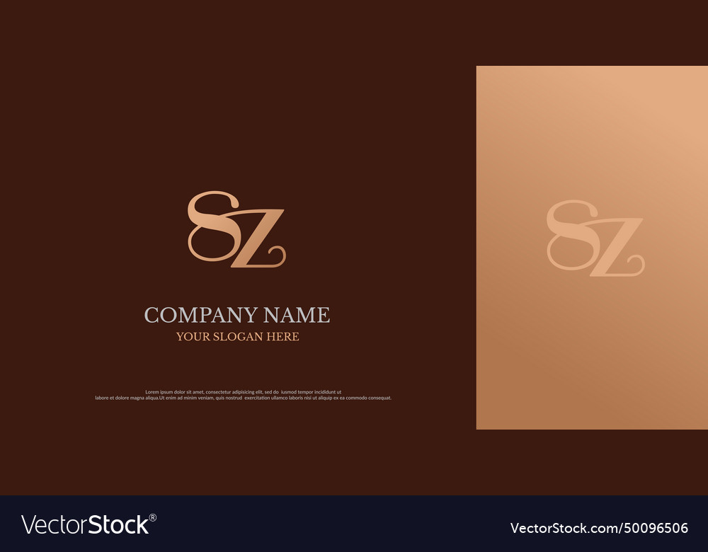 Initial sz logo design Royalty Free Vector Image