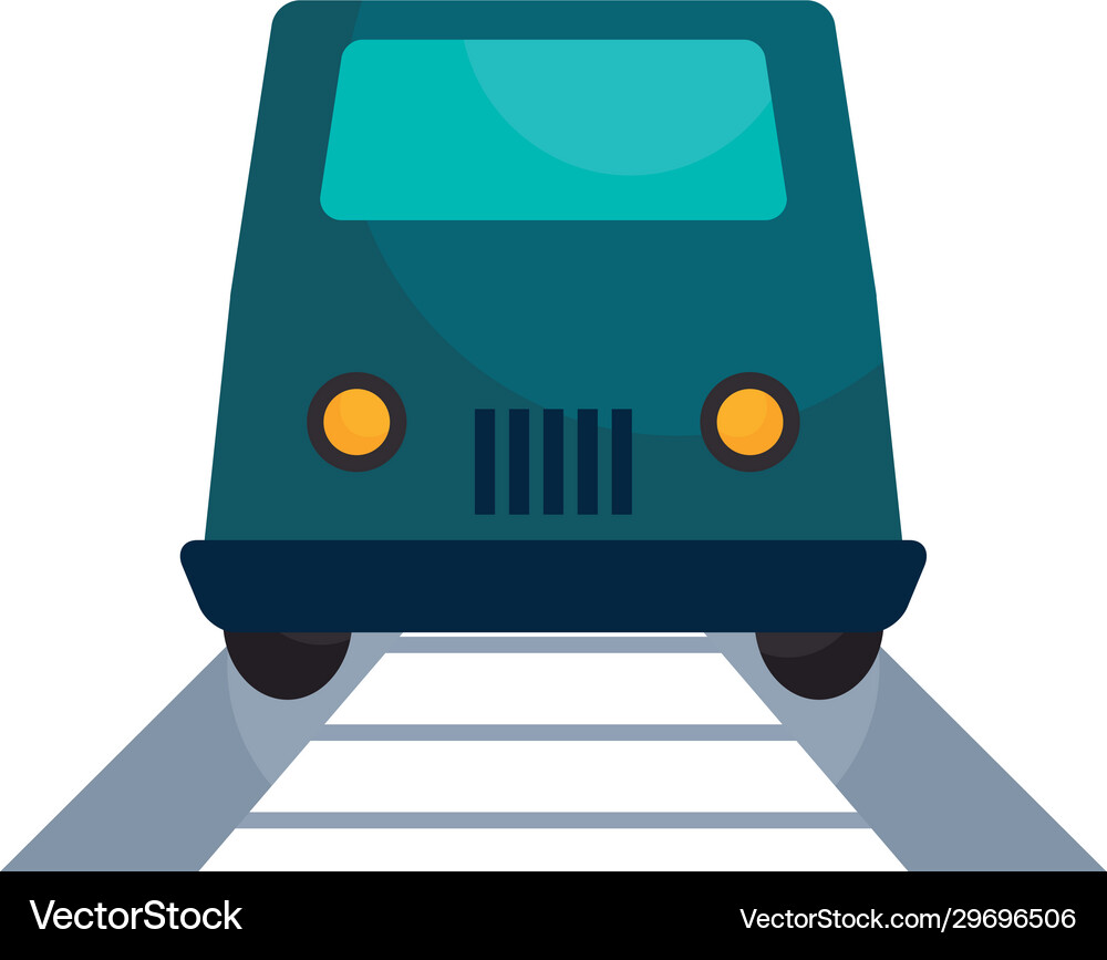 Isolated train and rail vehicle flat style icon Vector Image
