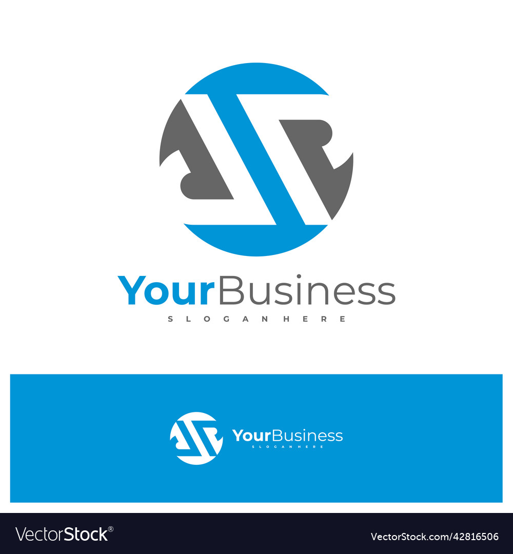 Letter jp logo design template initial jp logo Vector Image Letter jp logo design template initial jp logo Vector Image