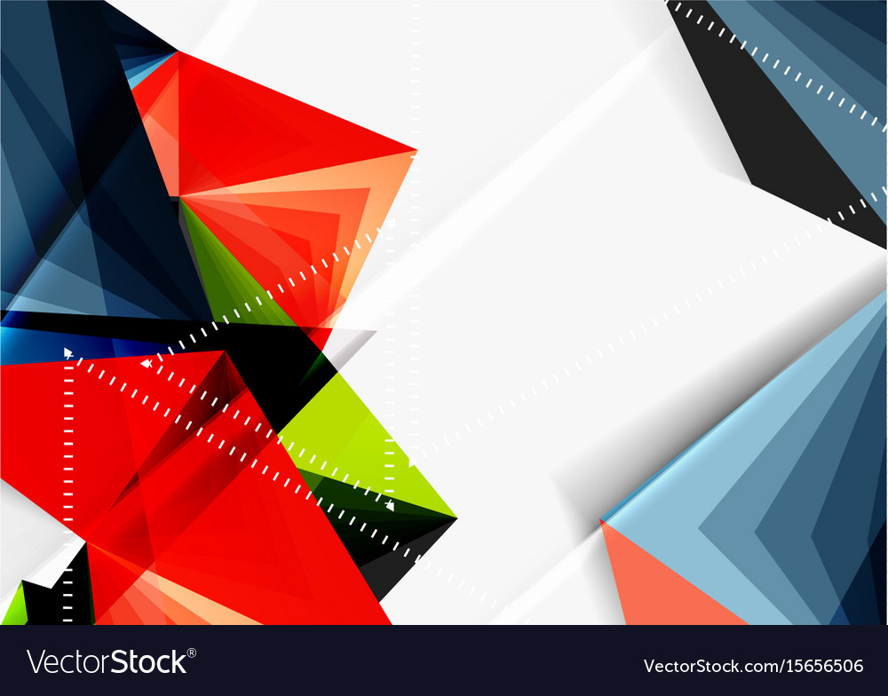 Low poly style 3d triangle line Royalty Free Vector Image