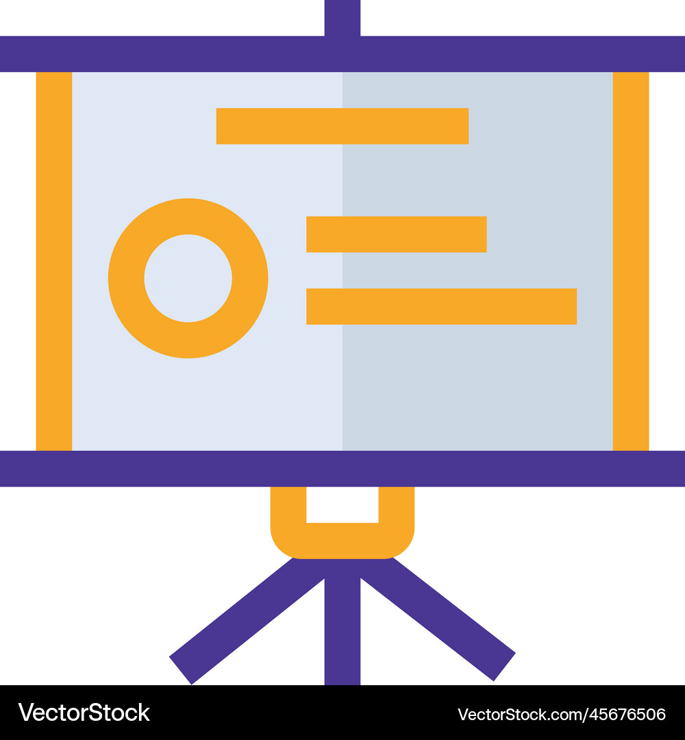Presentation business management icon with purple Vector Image