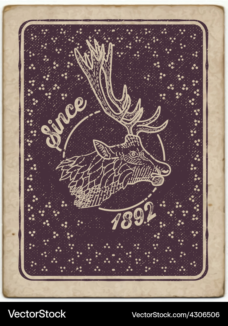 Retro design with engraving details organized Vector Image