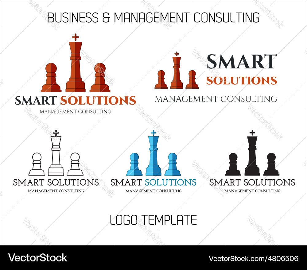 Set of smart solutions logo template business Vector Image