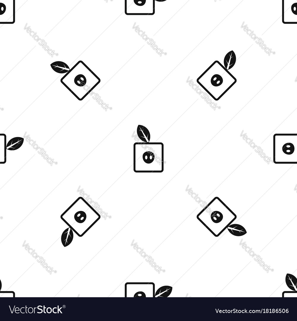 Square apple pattern seamless black Royalty Free Vector