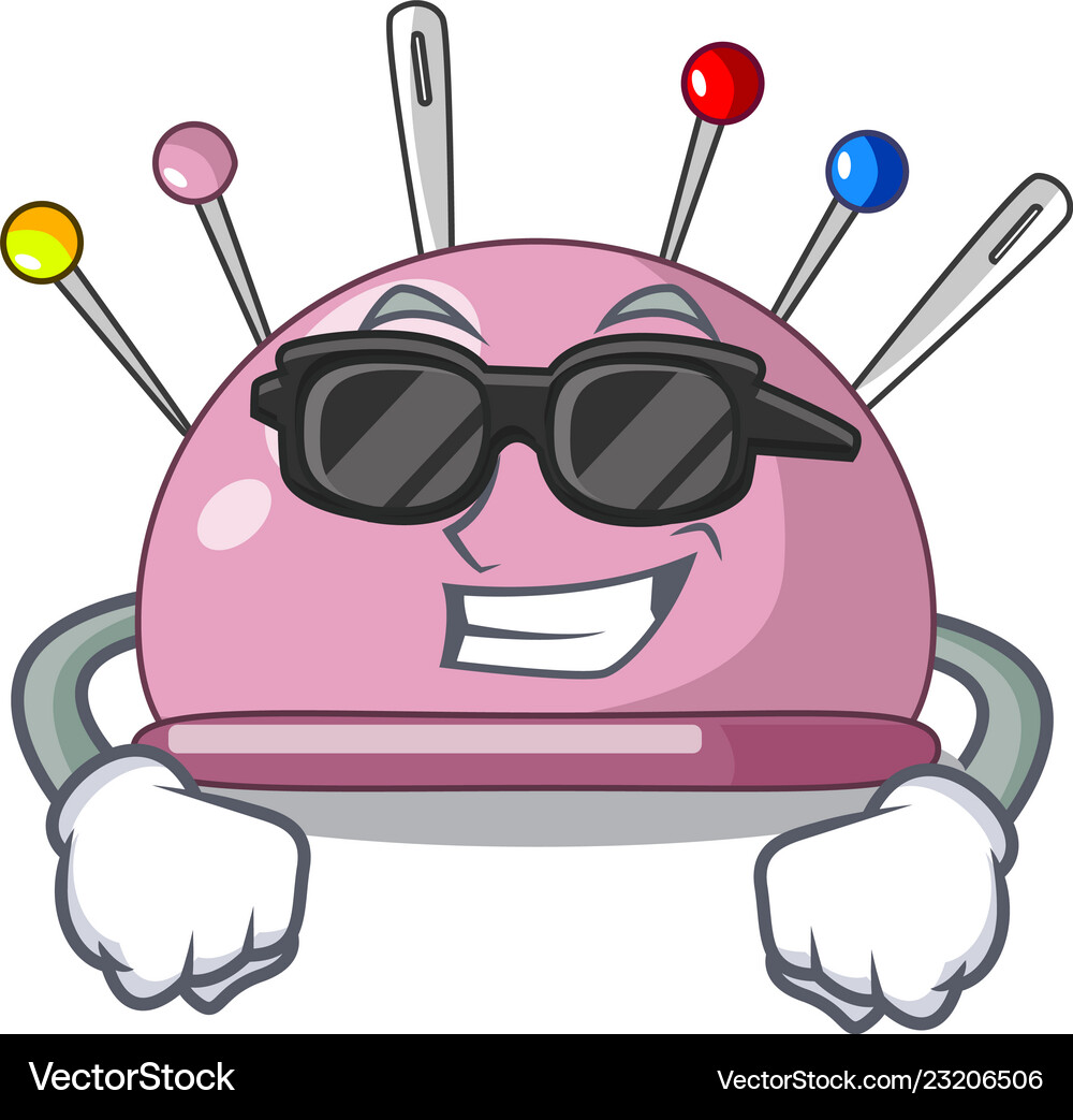 Super cool pincushion with a character needles Vector Image