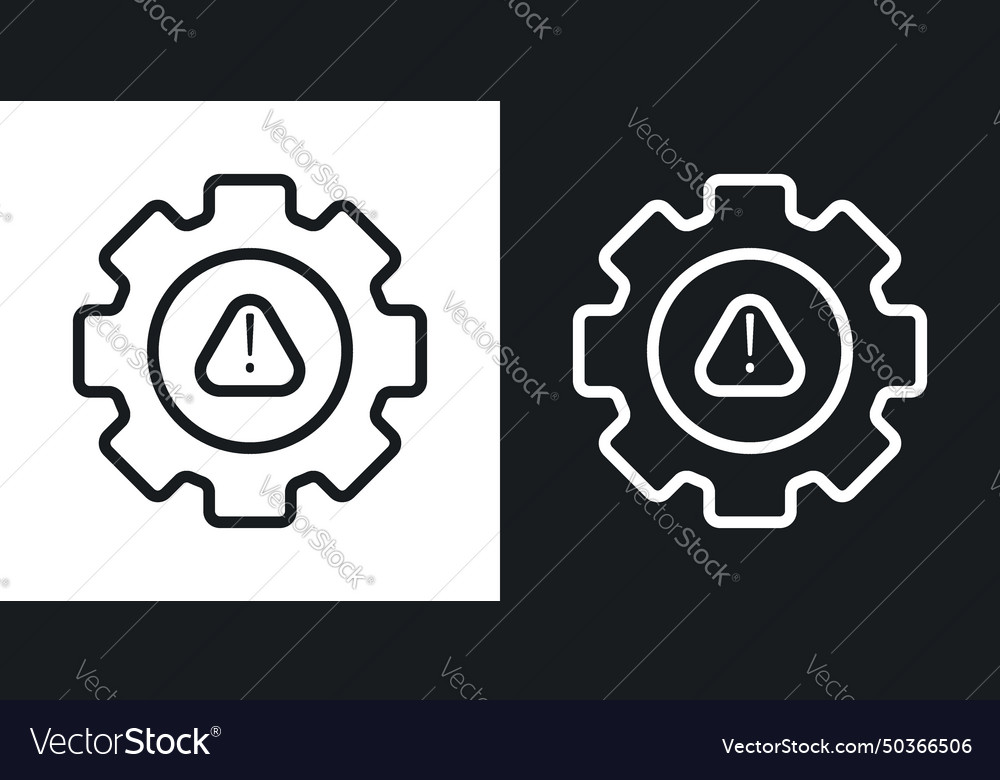 System error icon settechnical failure warning Vector Image