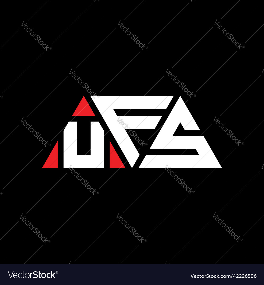 Ufs triangle letter logo design with triangle Vector Image