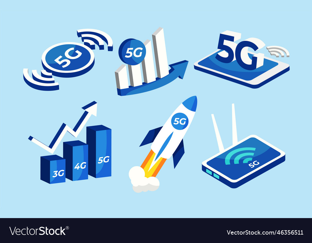5g wireless network technology concept Royalty Free Vector