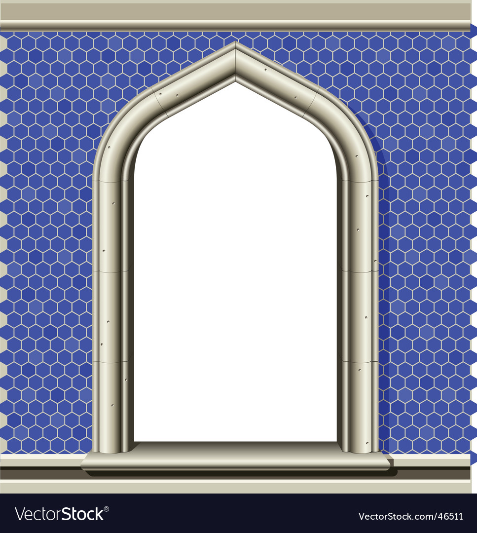 Arched window frame Royalty Free Vector Image - VectorStock